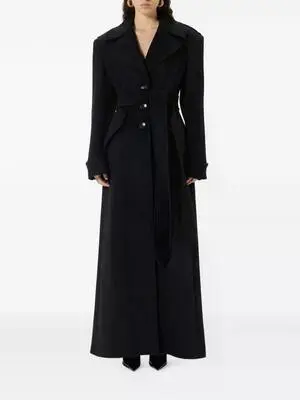 Blumarine Belted Button-up Coat
