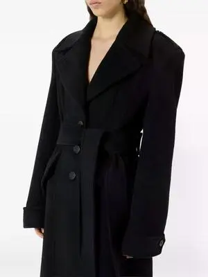 Blumarine Belted Button-up Coat