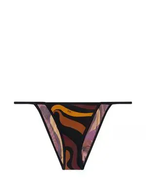 Emilio Pucci Marmo Print Bikini Bottom - Black
