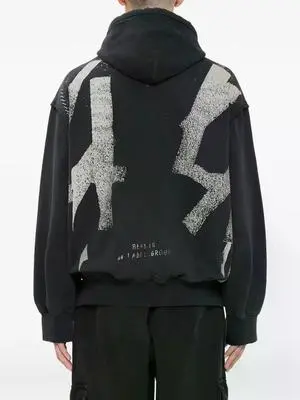 44 LABEL GROUP Mega 44 Graphic-print Drawstring Hoodie
