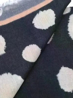 Altea Polka-dot Fringed Scarf