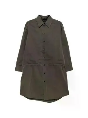 MAISON MARGIELA Drawstring-waist Shirt Mini Dress - Brown