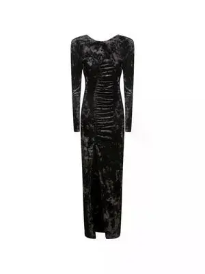 DANAME The Junira Ruched Open-back Maxi Dress - Black