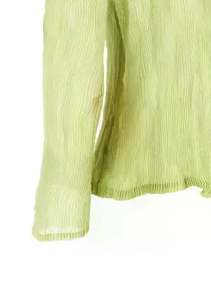 Issey Miyake Chiffon Twist 1 Pleated Zip-up Shirt