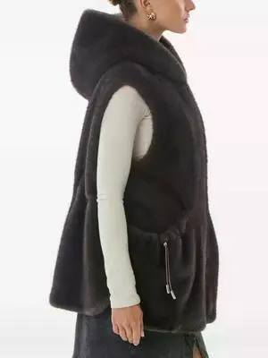 GIOVANNI PARIS Maury Faux-fur Waistcoat - Grey