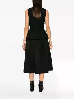 Cecilie Bahnsen Fellen Matelassé Peplum Top