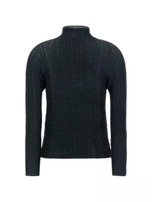 Issey Miyake Wooly Pleats-68 Pleated Blouse - Black