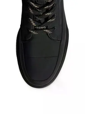 12 STOREEZ Padded Lace-up Boots - Black