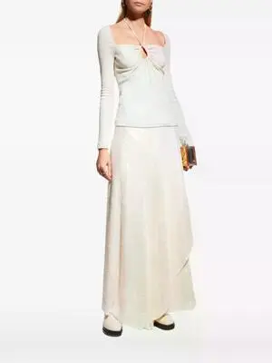 Rosetta Getty Ruched Drawstring Cutout Top
