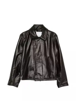 SAGE NATION Fold Leather Jacket