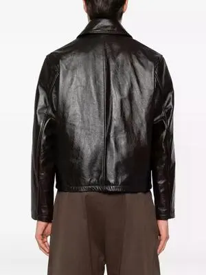 SAGE NATION Fold Leather Jacket