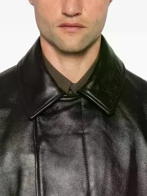 SAGE NATION Fold Leather Jacket