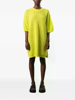 MR MITTENS Bella Lace-knit T-shirt Mini Dress
