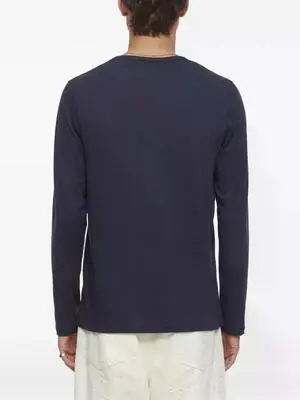 Closed Embroidered Long-sleeve T-shirt - Blue