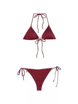 MC2 SAINT BARTH Marielle Charm-embellished Bikini - Red
