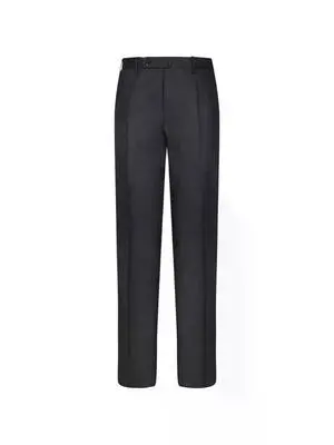 Incotex Pressed-crease Straight-leg Trousers - Grey