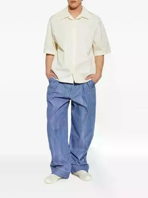 Loewe Short Sleeve Shirt In Cotton - Neutrals