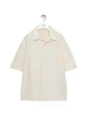 Loewe Short Sleeve Shirt In Cotton - Neutrals