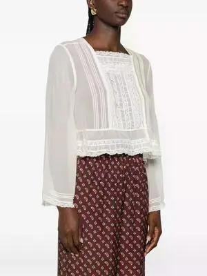 DÔEN Elodine Lace-trim Blouse