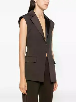 Imperial Satin-lapel Cutout-back Gilet