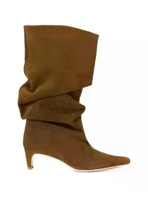 Staud Slouchy Pointed-toe Boots - Brown