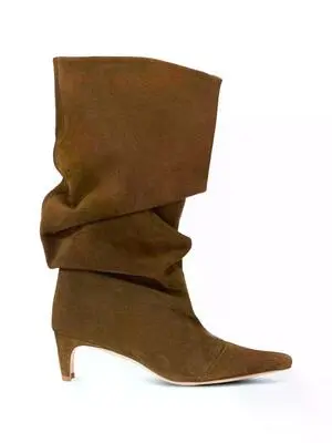 Staud Slouchy Pointed-toe Boots - Brown