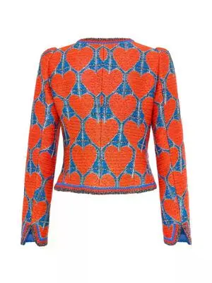 MAISON COMMON Heart-print Bouclé Jacket