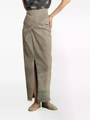 CORTANA Ryo Wrap Maxi Skirt - Grey