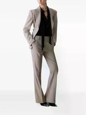 Liu Jo Fit & Flare Trousers In Mélange Fabric - Neutrals