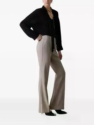 Liu Jo Fit & Flare Trousers In Mélange Fabric