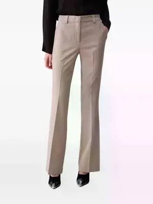 Liu Jo Fit & Flare Trousers In Mélange Fabric - Neutrals