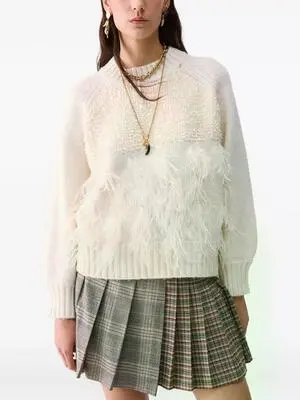 Liu Jo Sweater With Feathers And Sequins