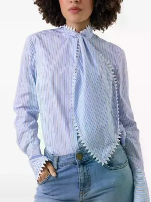 MAISON COMMON Striped Poodle-print Blouse