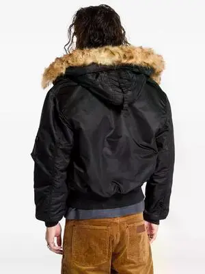 Alpha Industries 45/p Fhooded Bomber Jacket - Black