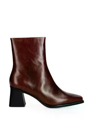 VAGABOND SHOEMAKERS Hedda Square-toe Leather Boots - Brown