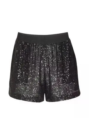 IN THE MOOD FOR LOVE Cash Sequin-embellished Shorts - Neutrals
