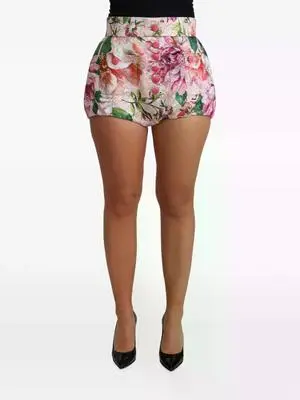 Dolce & Gabbana Floral-print Shorts - Neutrals