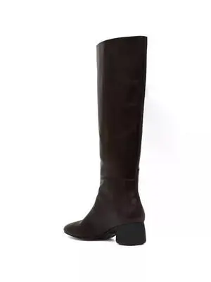 VAGABOND SHOEMAKERS Livia Square-toe Leather Boots - Brown