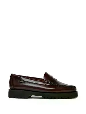 G.H.BASS Weejuns Lug Penny Loafers - Red
