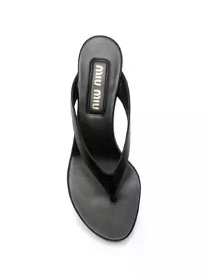 Miu Miu Kitten-heel Thong Sandals