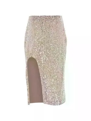 Zeynep Arçay Sequin-embellished Slit Midi Skirt
