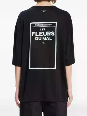 ANN DEMEULEMEESTER Slogan-print T-shirt - Black