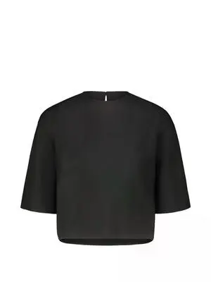 THELATEST Cropped Short-sleeve Top - Black