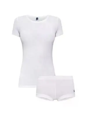 Polo Ralph Lauren Logo-motif Two-piece Pyjama Set - White