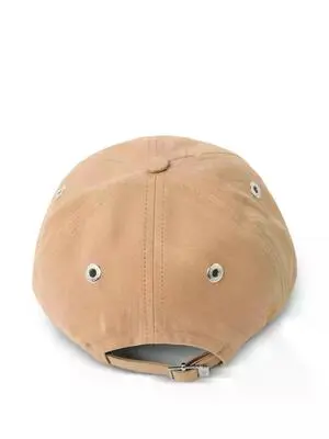 AMI Paris Beige Cotton Cap With De Coeur