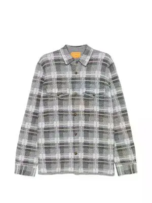 Guest In Residence Check-pattern Cashmere Shirt - Grey
