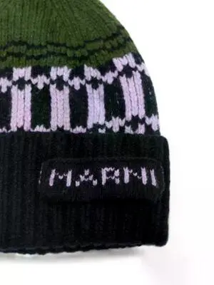 Marni Logo-patch Beanie Hat