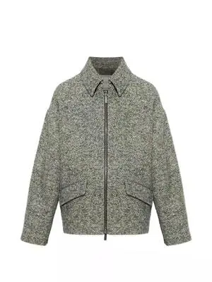 Paul & Shark Herringbone-pattern Zip-up Jacket - Grey