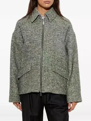 Paul & Shark Herringbone-pattern Zip-up Jacket