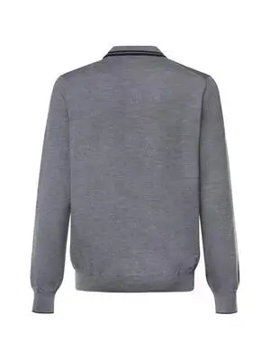 FAY Zip-up Wool Polo Shirt